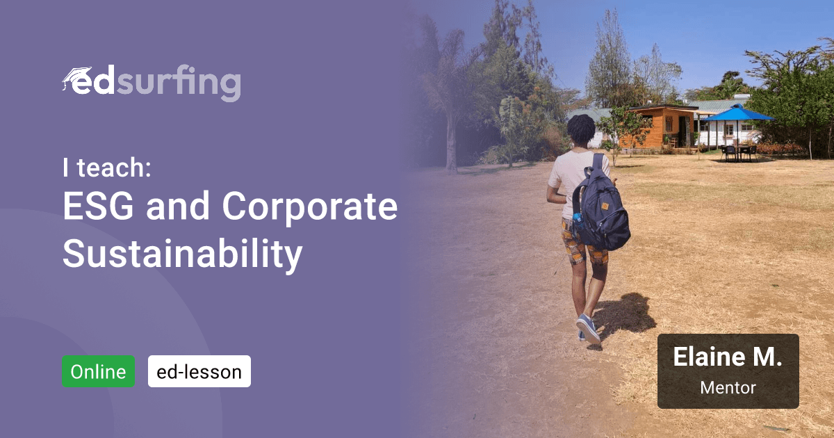 Learn ESG and Corporate Sustainability with Elaine M. - edsurfing