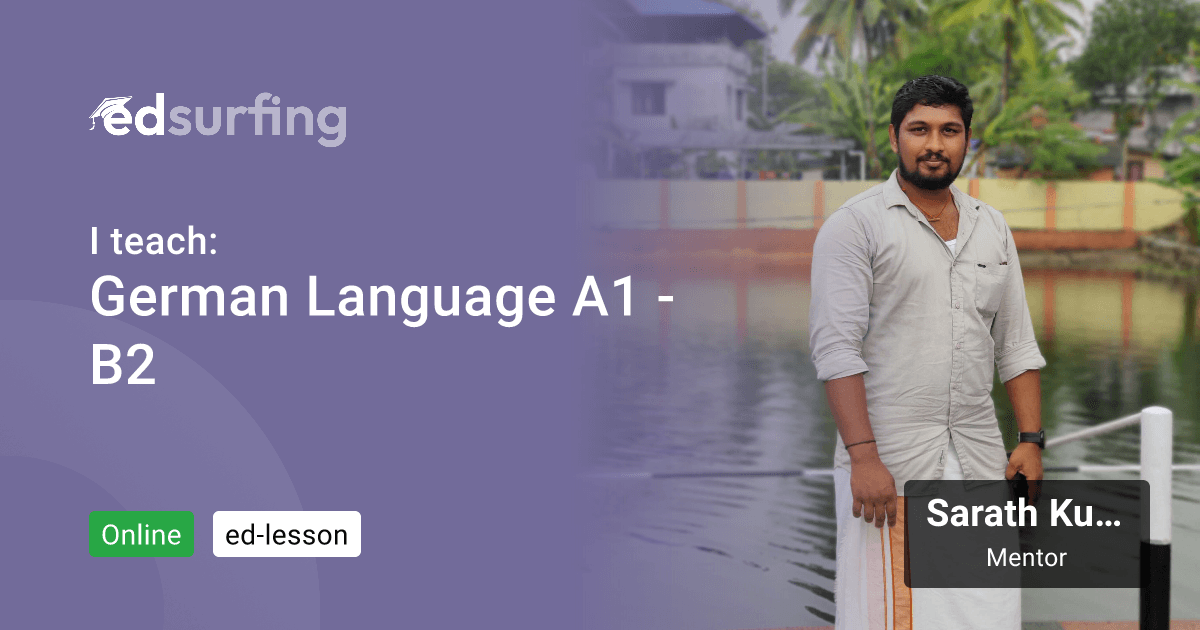 Learn German Language A1 - B2 with Sarath Kumar S. - edsurfing