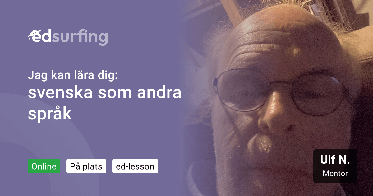 Learn svenska som andra språk with Ulf N. - edsurfing