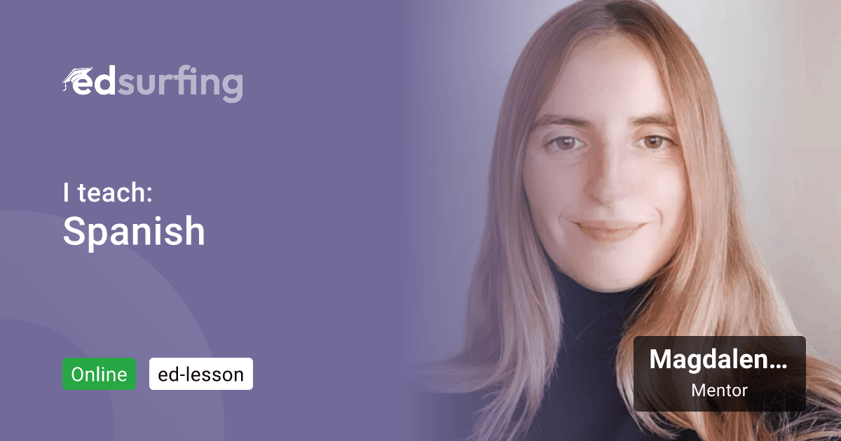 Lär dig Spanish med Magdalena P. - edsurfing